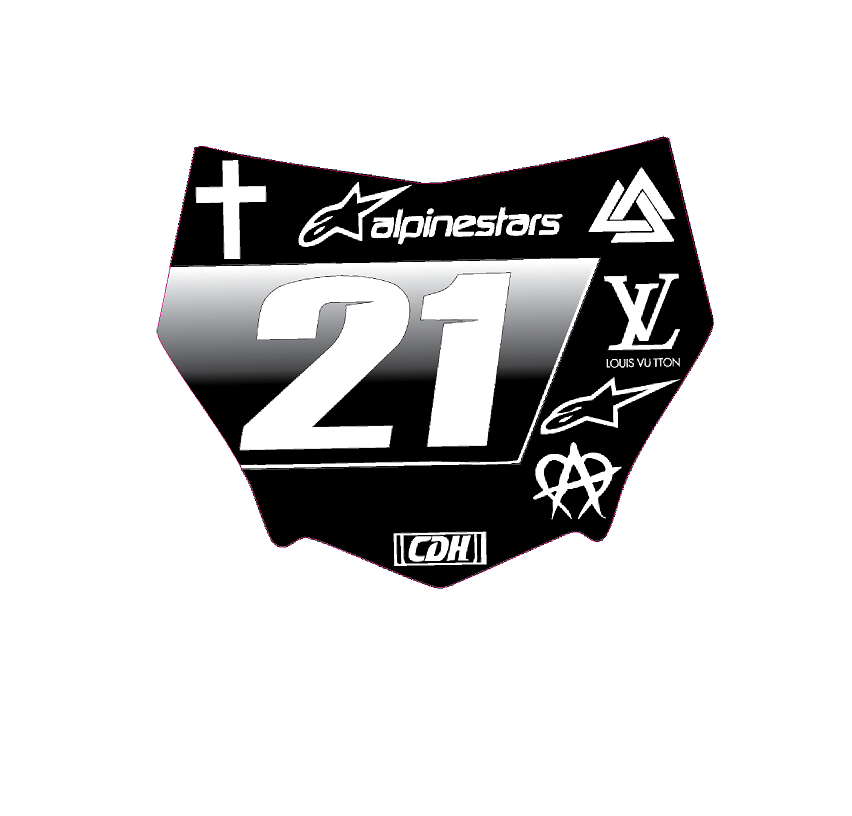 MOTOCUTZ Number Plate Decal – Custom Motocutz Plate Decal | Custom ...