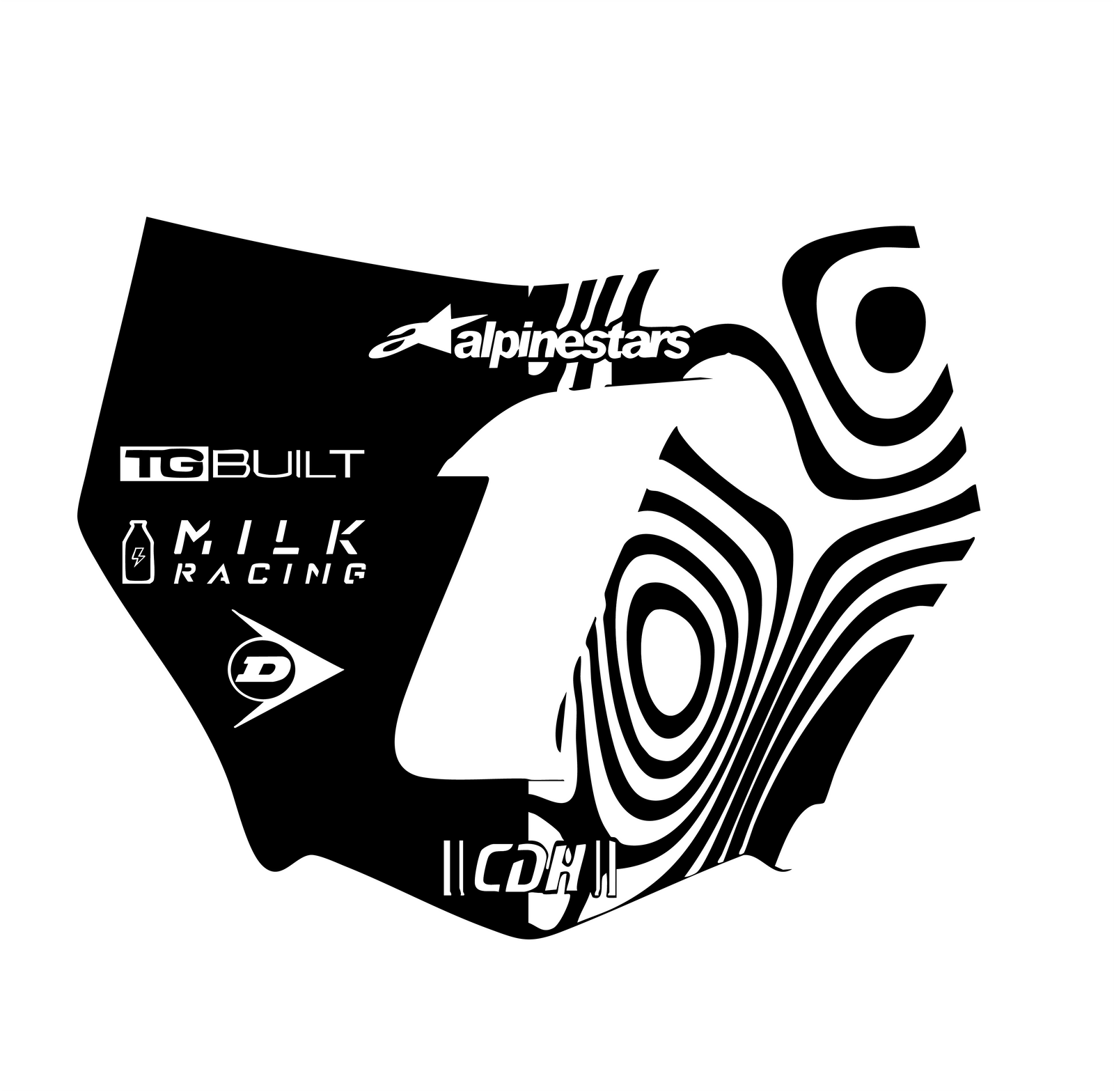 MOTOCUTZ Number Plate Decal – Custom Motocutz Plate Decal | Custom ...